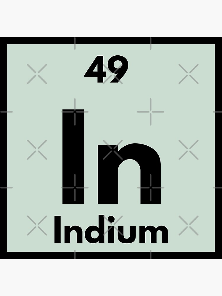 "Periodic Table element number 49 In Indium" Poster by PeriodicBliss ...