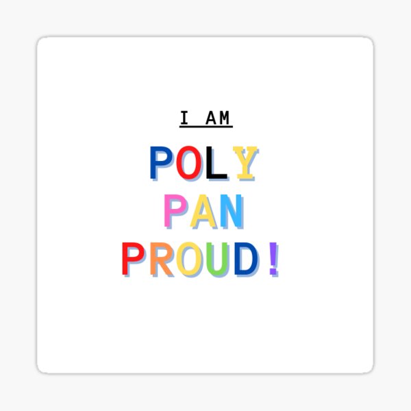 "Poly Pan Proud" Sticker for Sale by lucetere | Redbubble