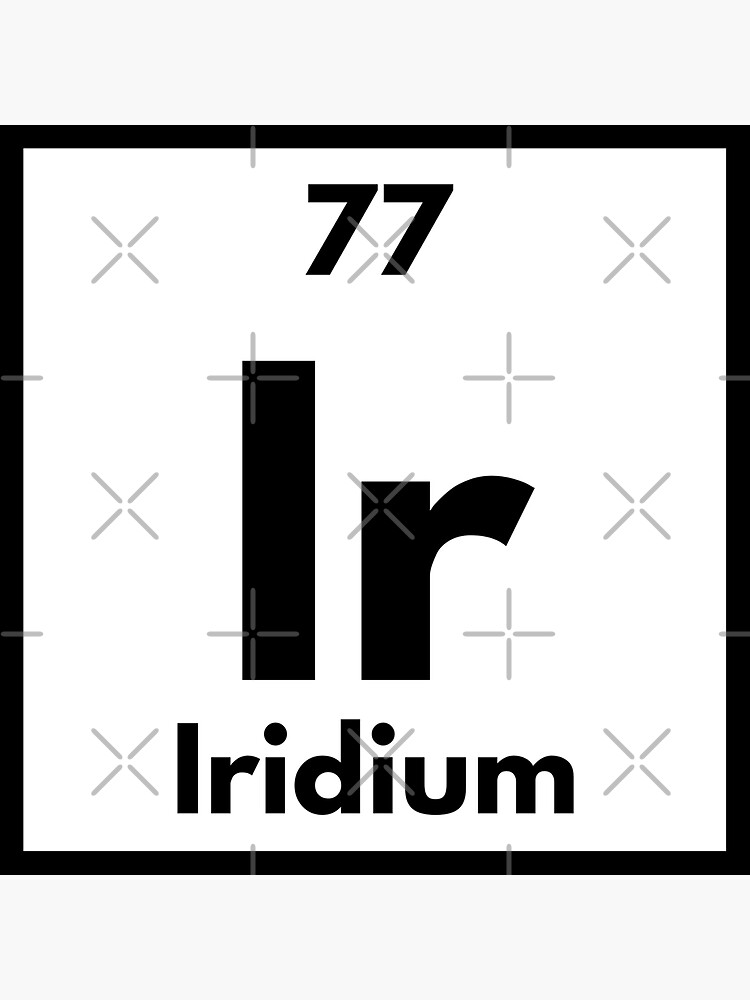 Pegatina «Número de elemento de la tabla periódica 77 Ir Iridium» de ...