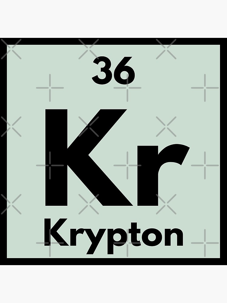 Póster «Elemento de la tabla periódica número 36 Kr Krypton» de ...