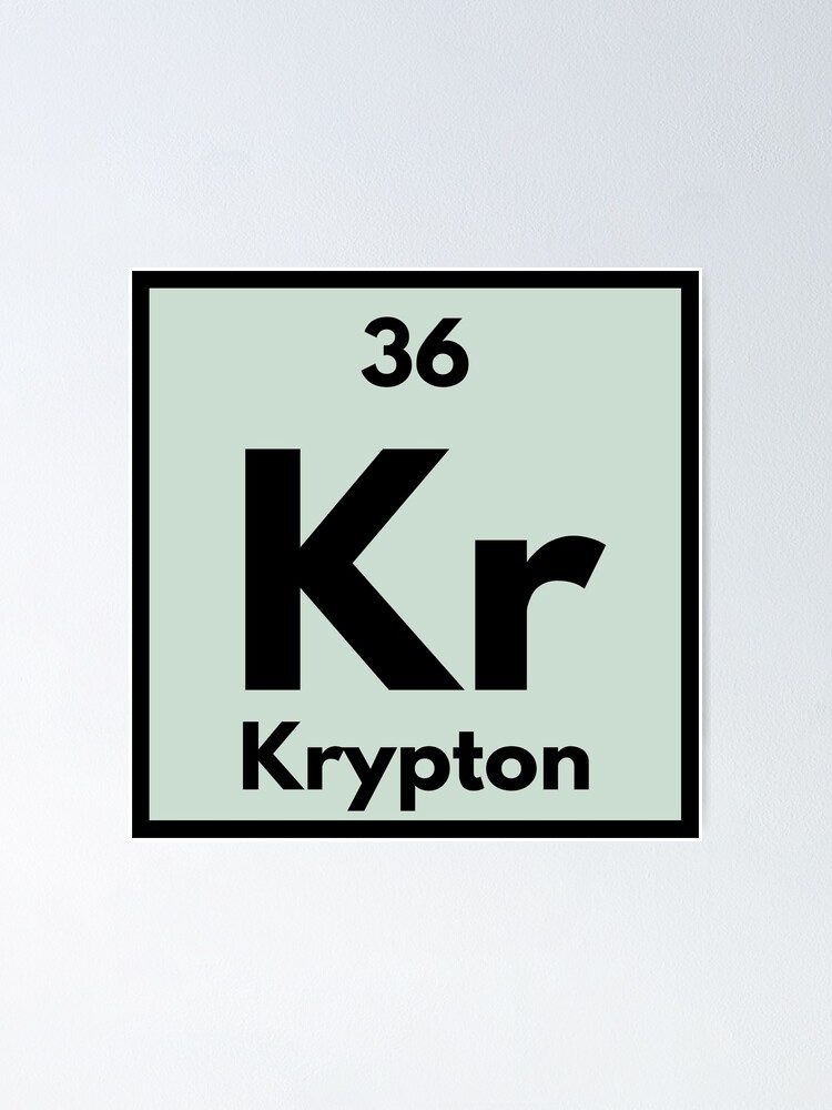 Póster «Elemento de la tabla periódica número 36 Kr Krypton» de ...