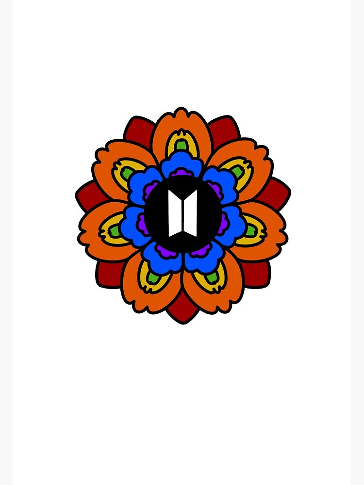"BTS Flower Rainbow Logo " Photographic Print for Sale by BTSPopUp ...