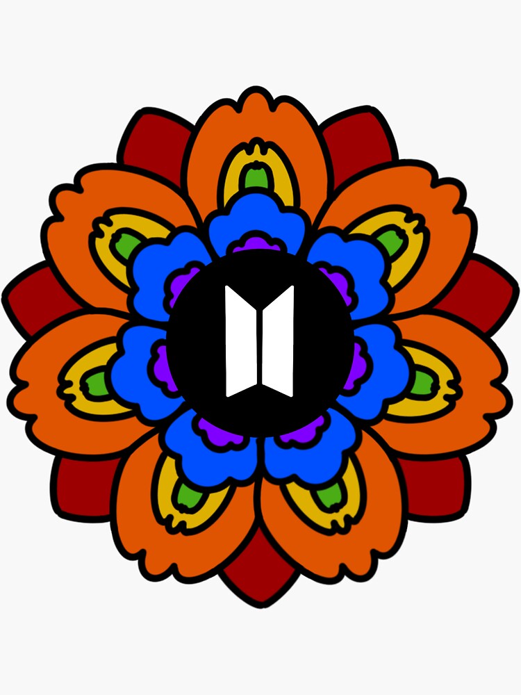 Pegatina «Logotipo de BTS Flower Rainbow» de BTSPopUp | Redbubble