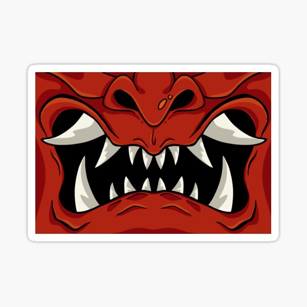 "Oni Red" Sticker for Sale by HexaDona | Redbubble