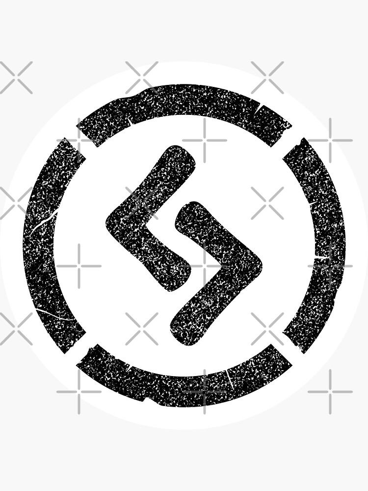 "The old stencil of the rune Jera inscribed in the circle" Sticker for ...