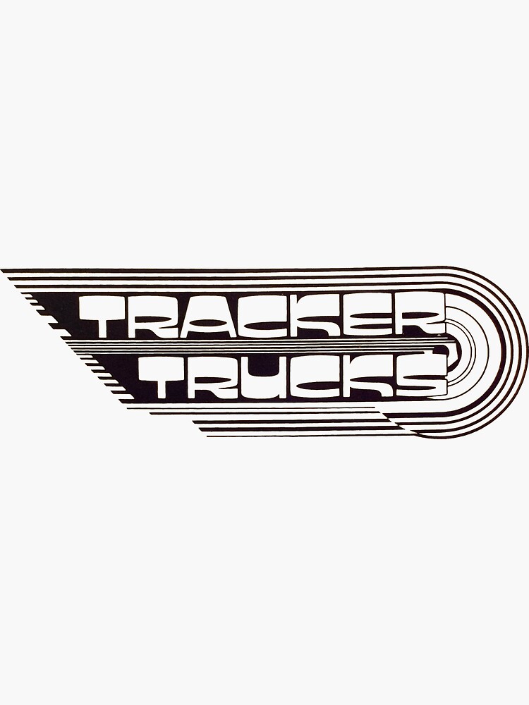 "Tracker Trucks, retro skateboard t shirt design " Sticker for Sale by ...