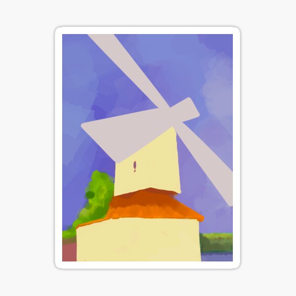 "Painting of a windmill " Sticker by anathanclarke | Redbubble