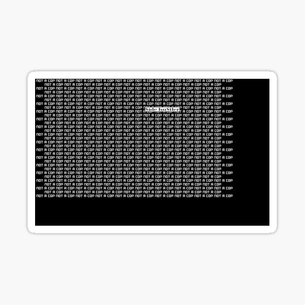 "not a cop" Sticker for Sale by fuit | Redbubble