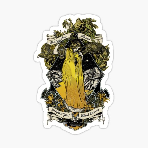 "Godspeed you black emperor " Sticker for Sale by OccultShopArt | Redbubble