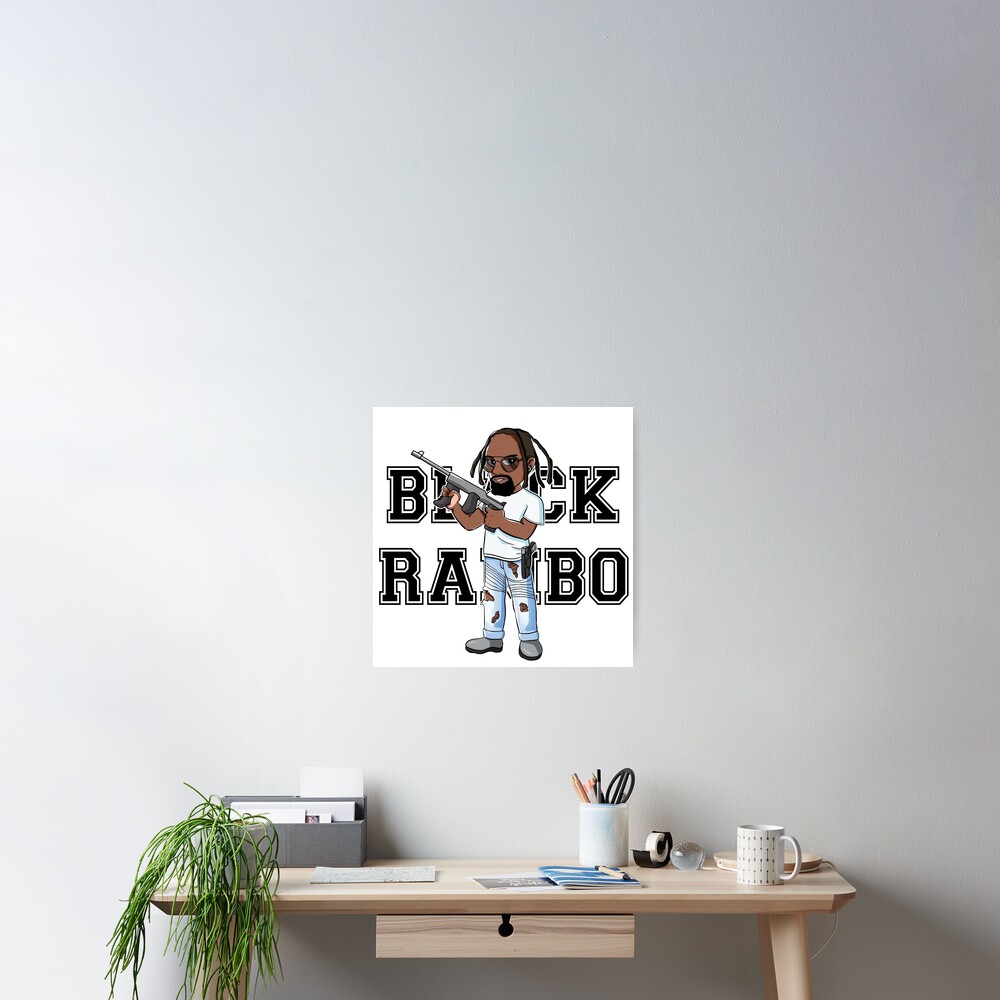 "BLACK RAMBO of INSTAGRAM" Poster for Sale by flowganic | Redbubble