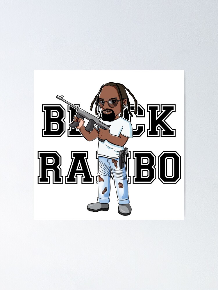 "BLACK RAMBO of INSTAGRAM" Poster for Sale by flowganic | Redbubble