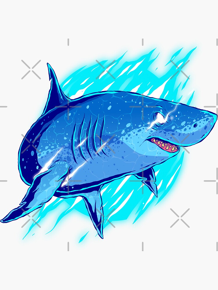 "Shark Attack" Sticker for Sale by JehadAlnasi | Redbubble