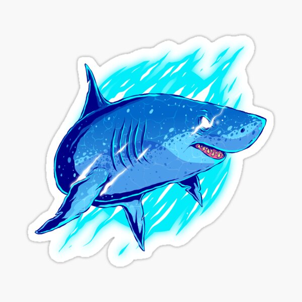 "Shark Attack" Sticker for Sale by JehadAlnasi | Redbubble