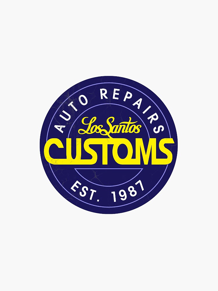 "LS CUSTOMS" Sticker for Sale by GERKESCANIA98 | Redbubble