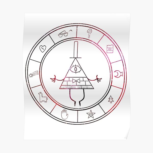 "gravity falls- bill cipher wheel space" Poster for Sale by Rebellion ...