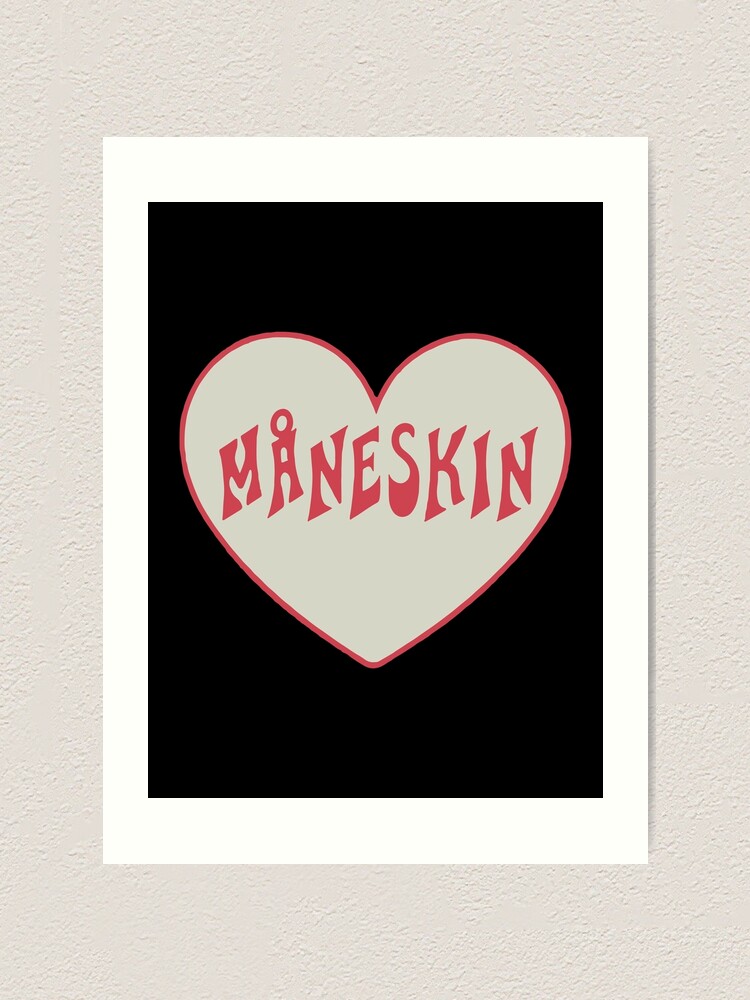 "MANESKIN Måneskin Merchandising MÅ Heart flare" Art Print by lacato ...
