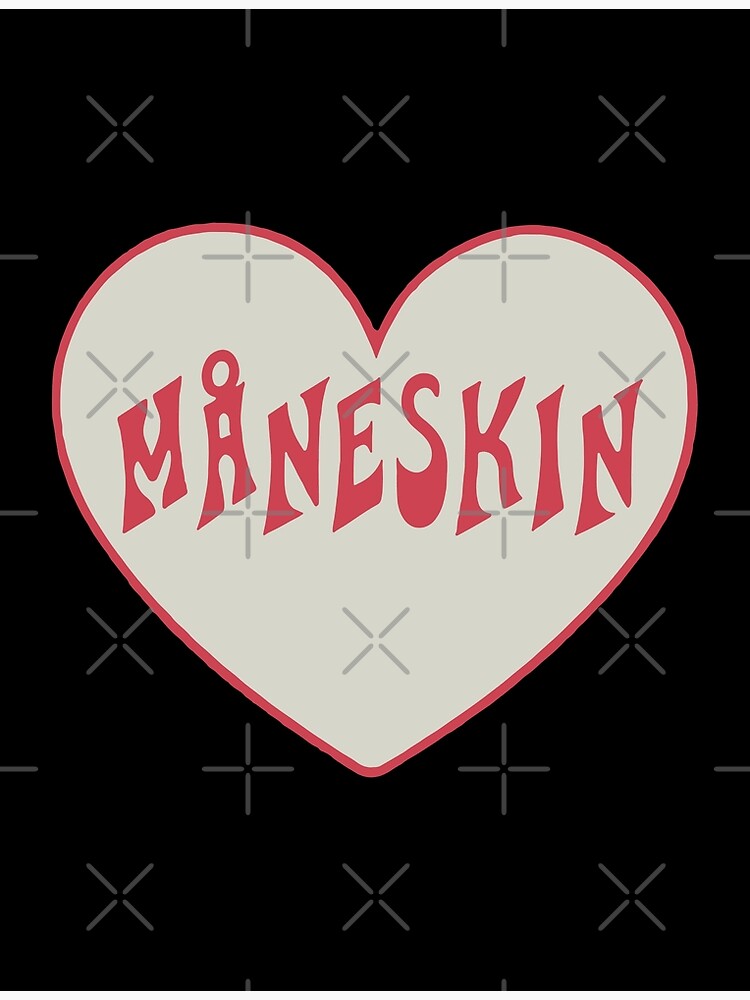 "MANESKIN Måneskin Merchandising MÅ Heart flare" Art Print by lacato ...