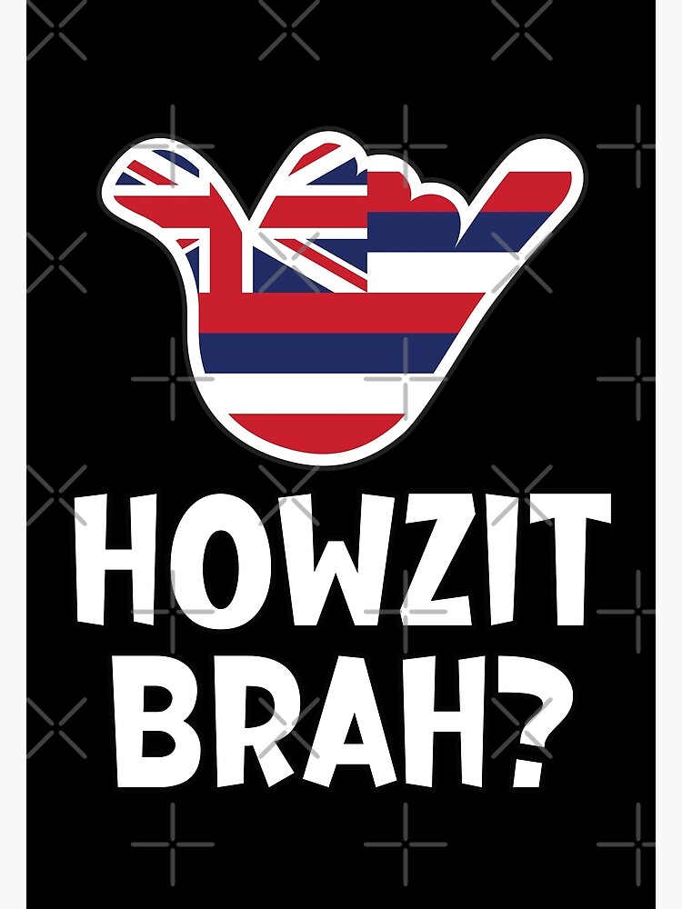 Lámina fotográfica «Howzit Brah? Saludo hawaiano y letrero shaka con la ...