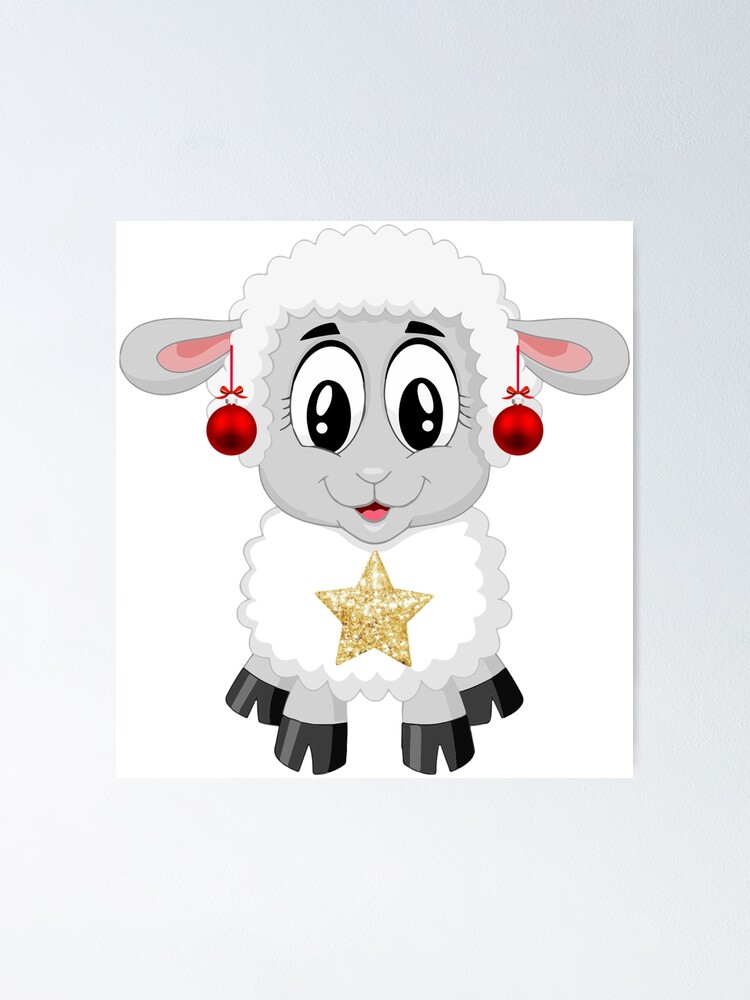 "smart and cute lamb" Poster for Sale by BOUCHREB-MED | Redbubble