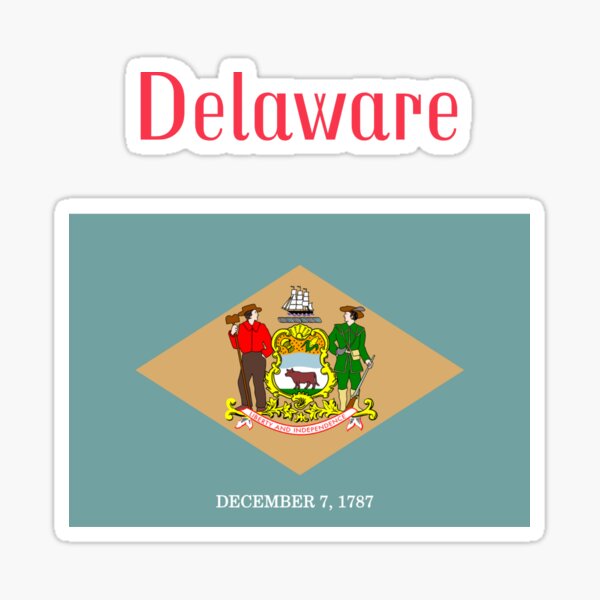 "Representing the State of Delaware" Sticker by Queen1120 | Redbubble