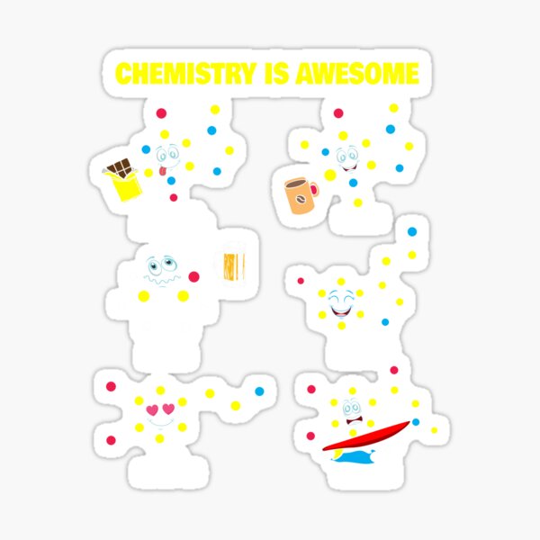 "Chemistry is Awesome. Funny Kawaii Chemistry Molecules graphic ...
