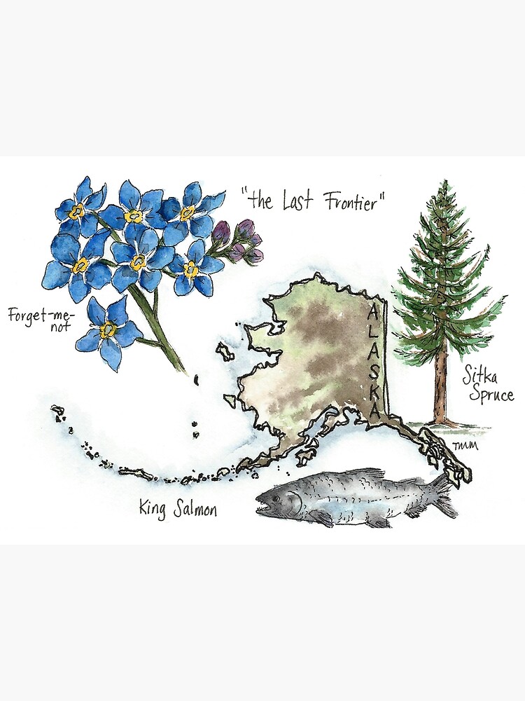 "Alaska State Symbols" Poster for Sale by tmmpaints | Redbubble