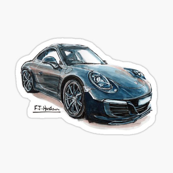 "Porsche 911 in blue black" Sticker for Sale by Francohanekom | Redbubble