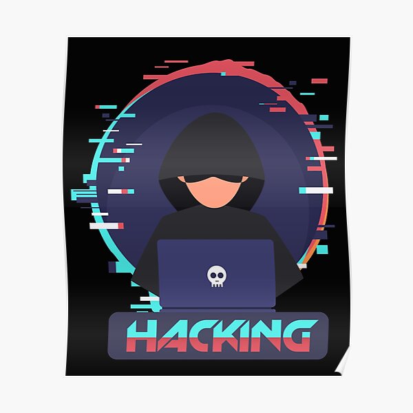 "Hacker with Hoodie | hacking " Poster for Sale by blouzakia | Redbubble