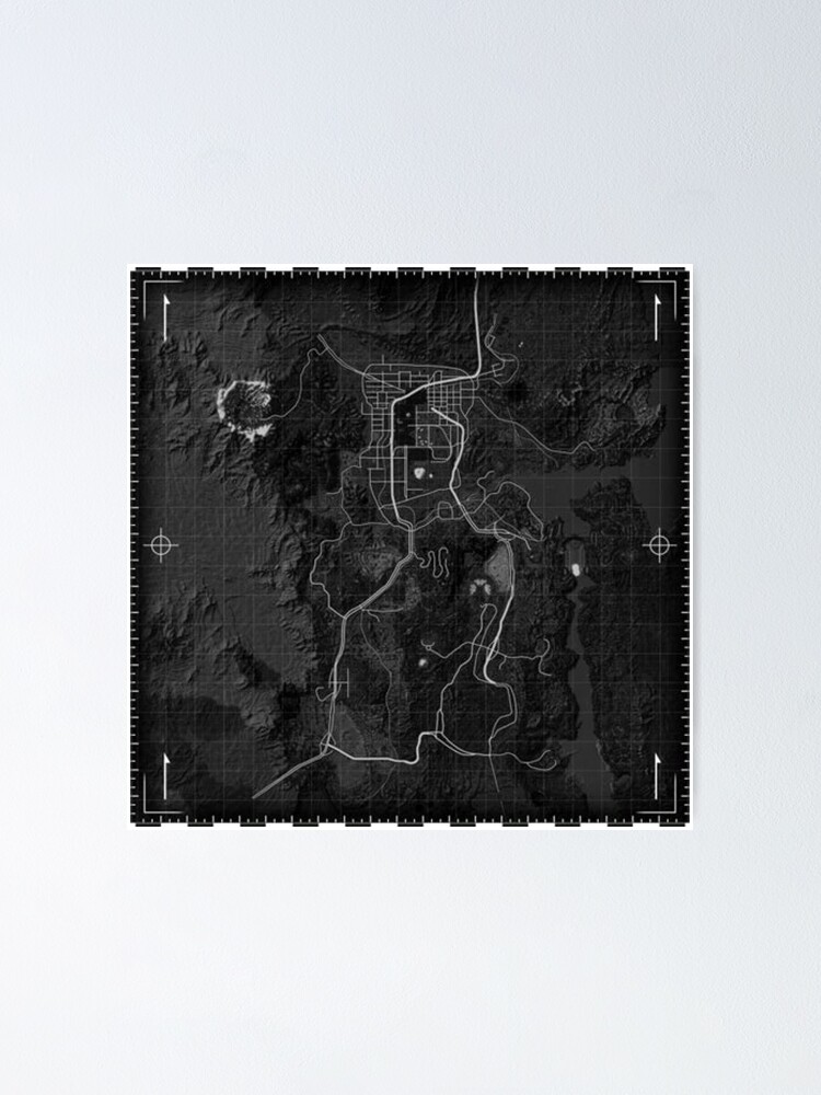 "Fallout Map Of The Mojave" Poster by Vintage-Travler | Redbubble