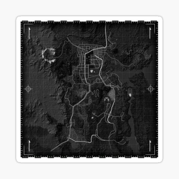 "Fallout Map Of The Mojave" Sticker for Sale by Vintage-Travler | Redbubble