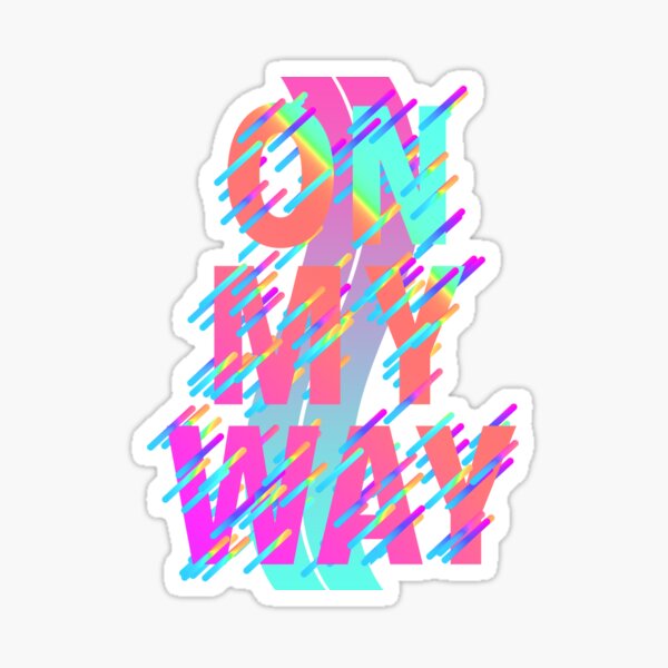 "ON MY WAY" Sticker by Klementsen | Redbubble