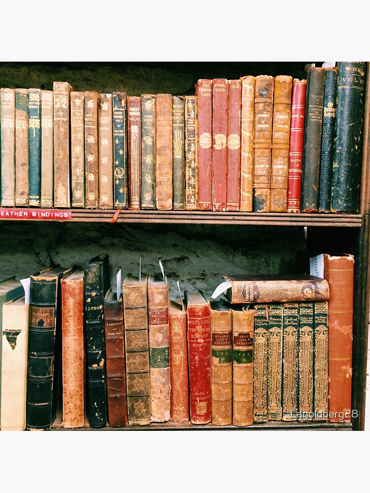 "Antique Book Bindings" Sticker by Lagoldberg28 | Redbubble