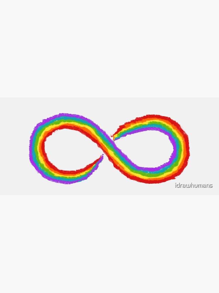 "Rainbow Infinity (Light)" Sticker by idrawhumans | Redbubble