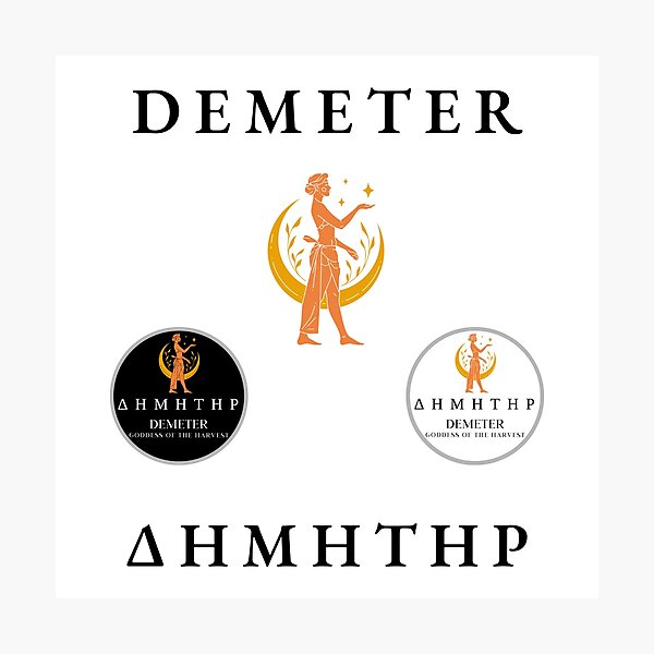 Lámina fotográfica «Paquete de pegatinas de Deméter Mitología griega ...