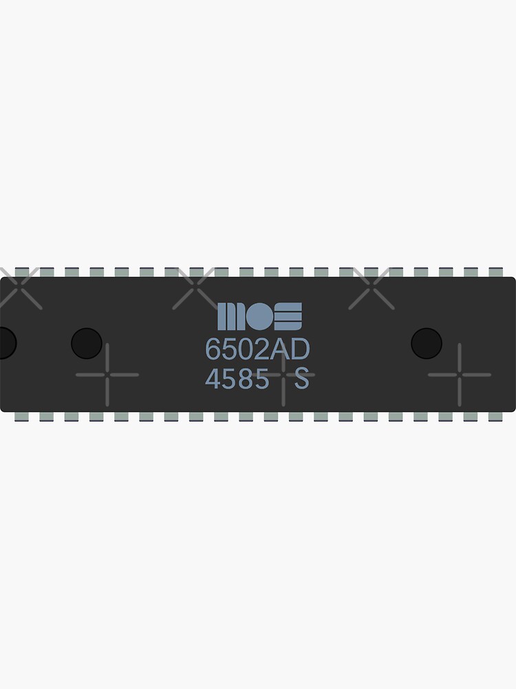 "6502 CPU" Sticker for Sale by Engicians | Redbubble