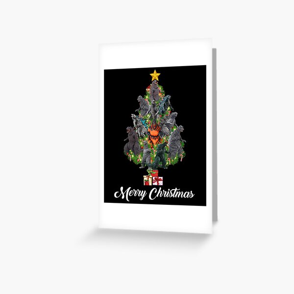 "Holiday Merry Christmas Godzilla-Christmas Gift" Greeting Card for ...