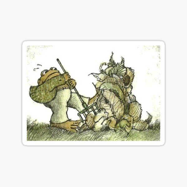 "toad raking the leaves" Sticker for Sale by frog-and-toad | Redbubble