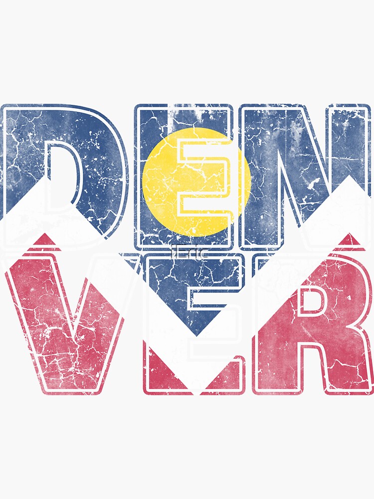 "Vintage Stack Flag of Denver Colorado" Sticker by frittata | Redbubble