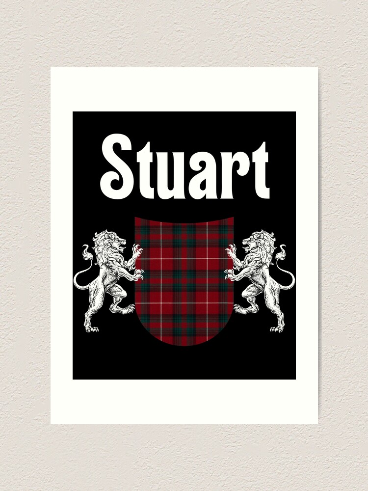 "Stuart Clan Scottish Name Coat Of Arms Tartan" Art Print for Sale by ...