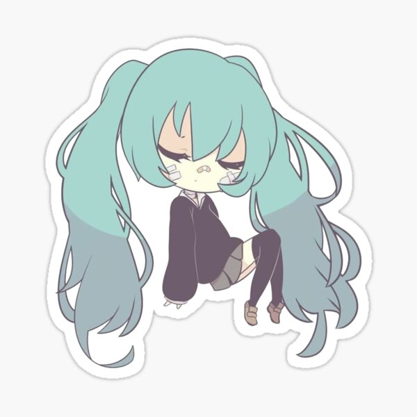 "Miku Hatsune Sick" Sticker for Sale by rtees91 | Redbubble