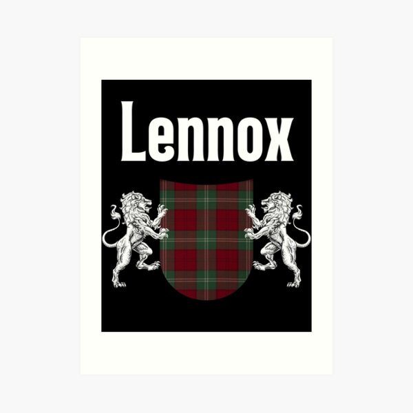 "Lennox Clan Scottish Name Coat Of Arms Tartan" Art Print for Sale by ...