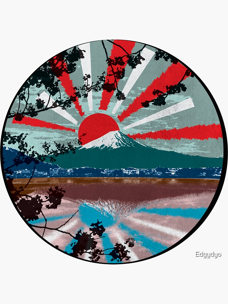 "Fuji Stencil" Sticker for Sale by Edgydyo | Redbubble