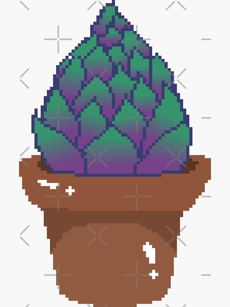 "Pixel Succulent" Sticker for Sale by keelanbell | Redbubble