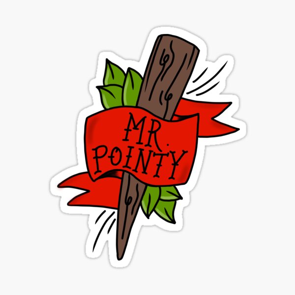 "Mr. Pointy" Sticker for Sale by lorabping | Redbubble