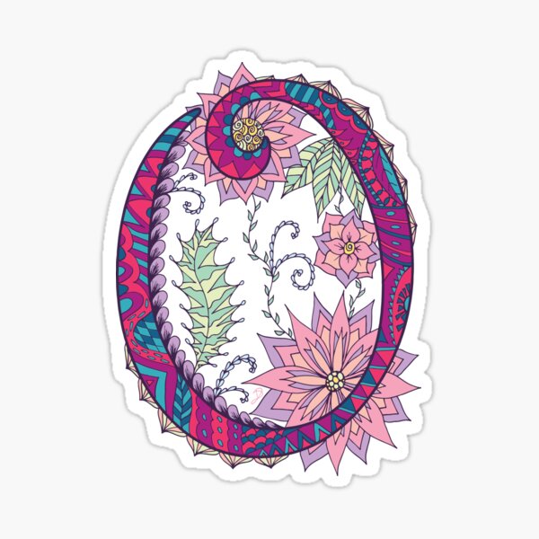 "Fancy Floral Monogram Letter O" Sticker by DevynJB | Redbubble