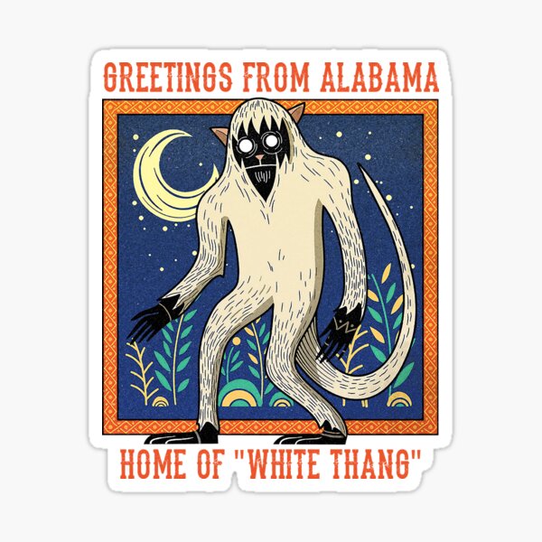Pegatina «Criptozoología Estado por estado - White Thang, Alabama ...