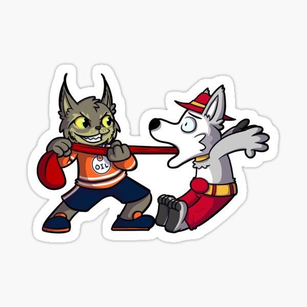 "Mascot Battle" Sticker for Sale by Oil-Doodles | Redbubble