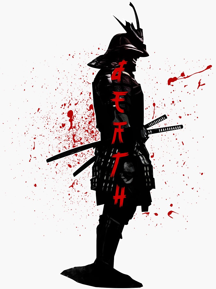 "SHADOW SAMURAI" Sticker by DEEPnDARK | Redbubble