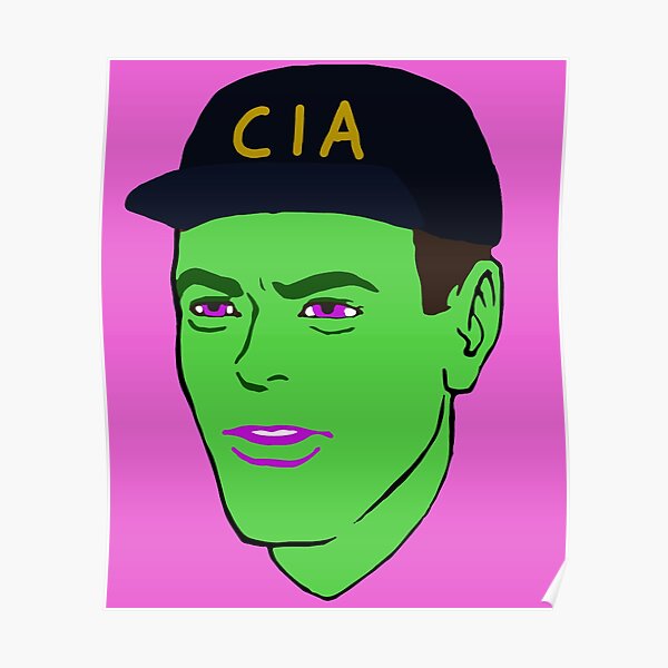 "CIA Glow Guy - Meme, Glow In The Dark, Terry Davis" Poster for Sale by ...