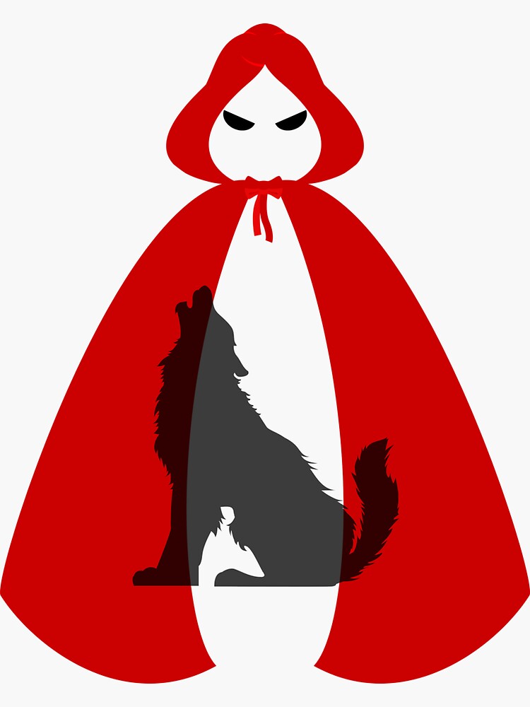 "Little Red Riding Hood, Scary Story" Sticker for Sale by MMA-Design ...